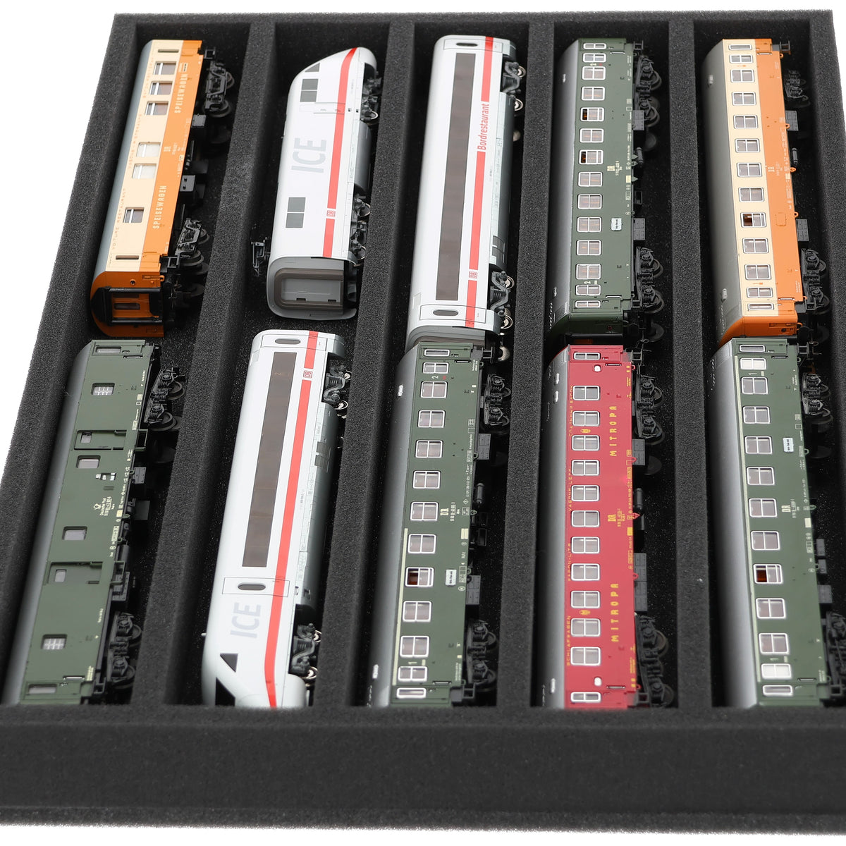 Foam insert gauge H0 - horizontal - 5 slots for model railway - suitab ...